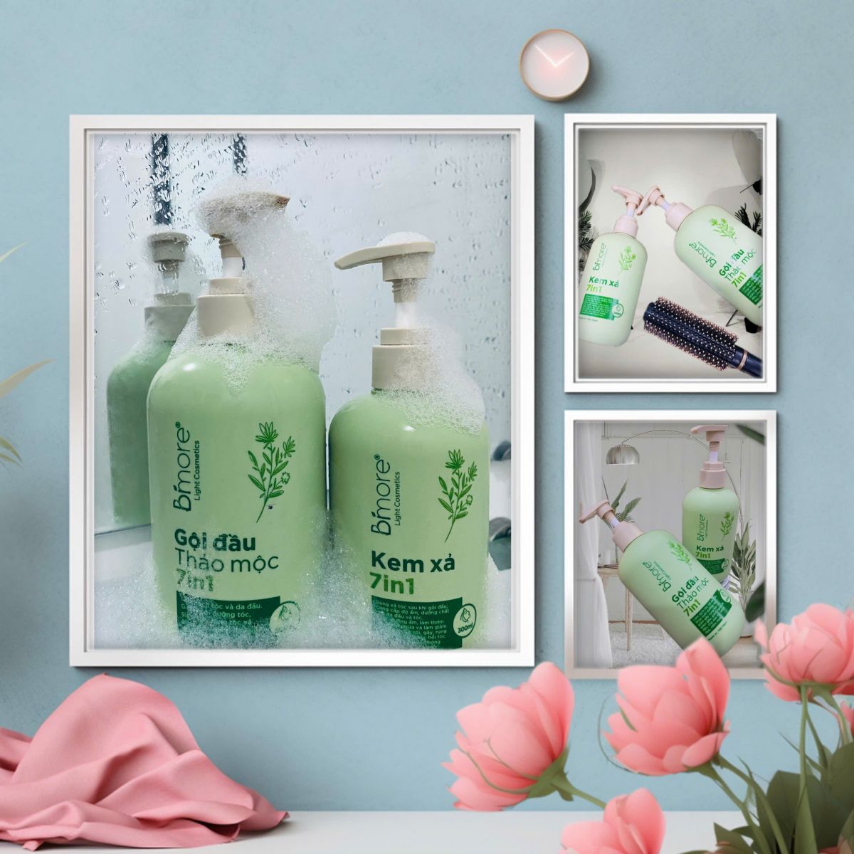 Gợi nhớ hương xưa, tìm lại mái tóc khoẻ mạnh bồng bềnh cùng Dầu gội và kem xả thảo mộc 7in1 Bimore